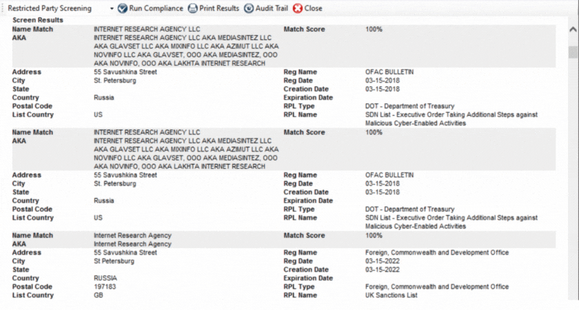 How to Respond to a Denied Party Screening Match